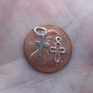 Sterling Silver Small/tiny Crosses You Choose the Quantity and Style - Etsy