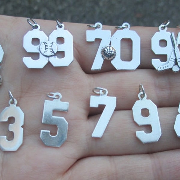 Number Charms - Etsy