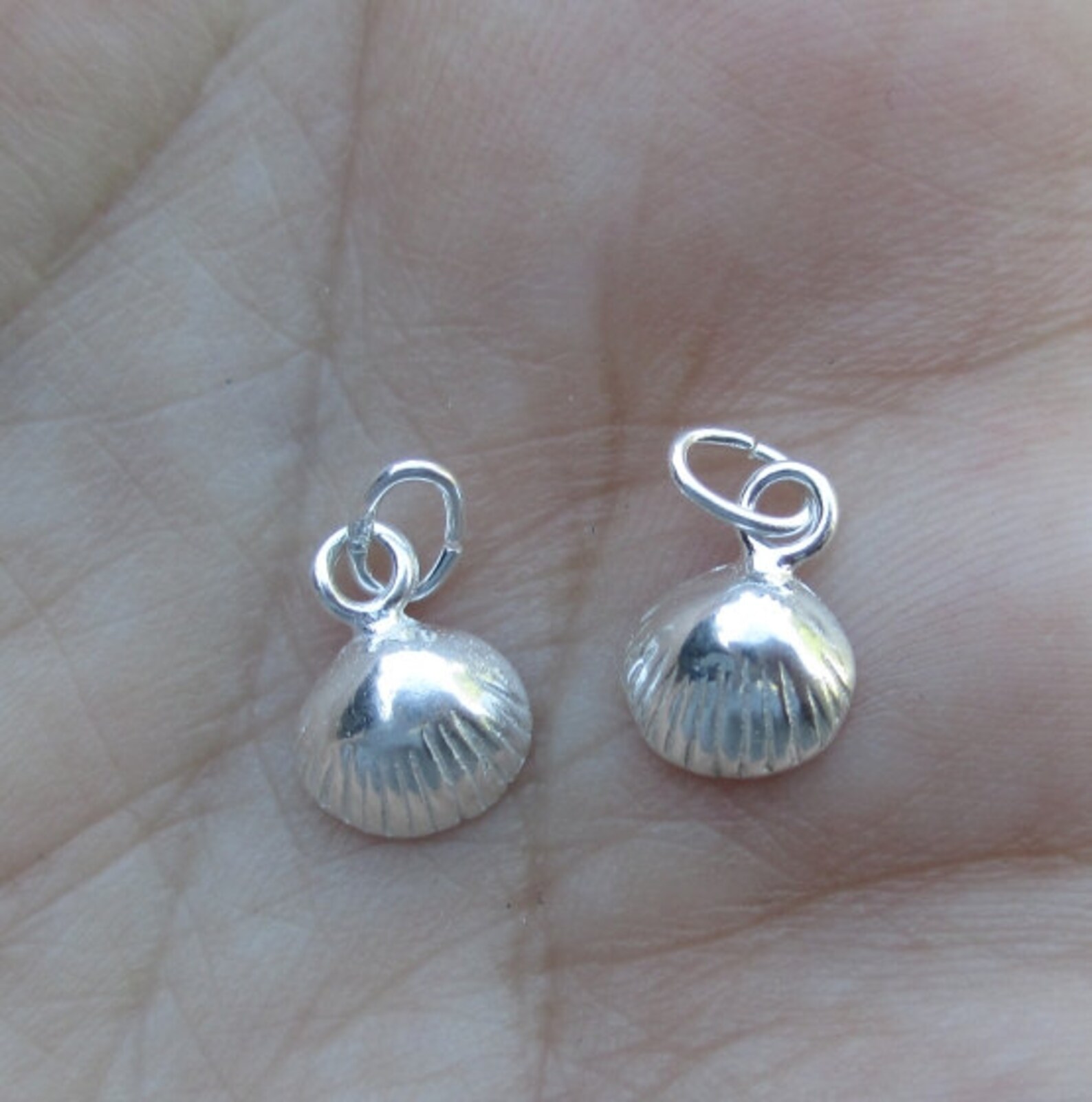 Sterling Silver Shell Charmsyou Choose the Quantitylarge - Etsy