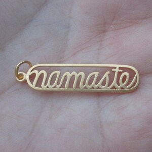 Sterling Silver, Gold Plated Namaste Charm, or Rock Star Charm(one ...