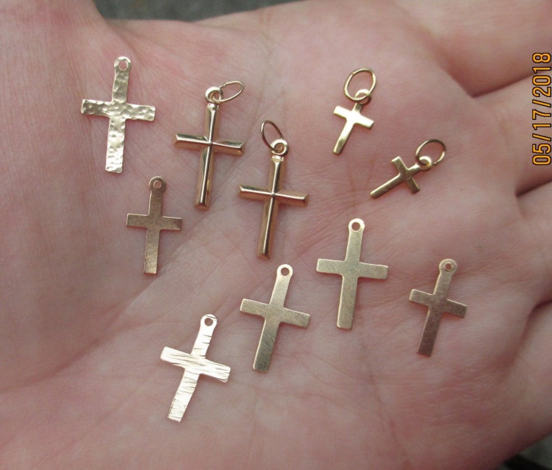 Gold Filled Small Cross Charms You Choose Which Size,style and the ...