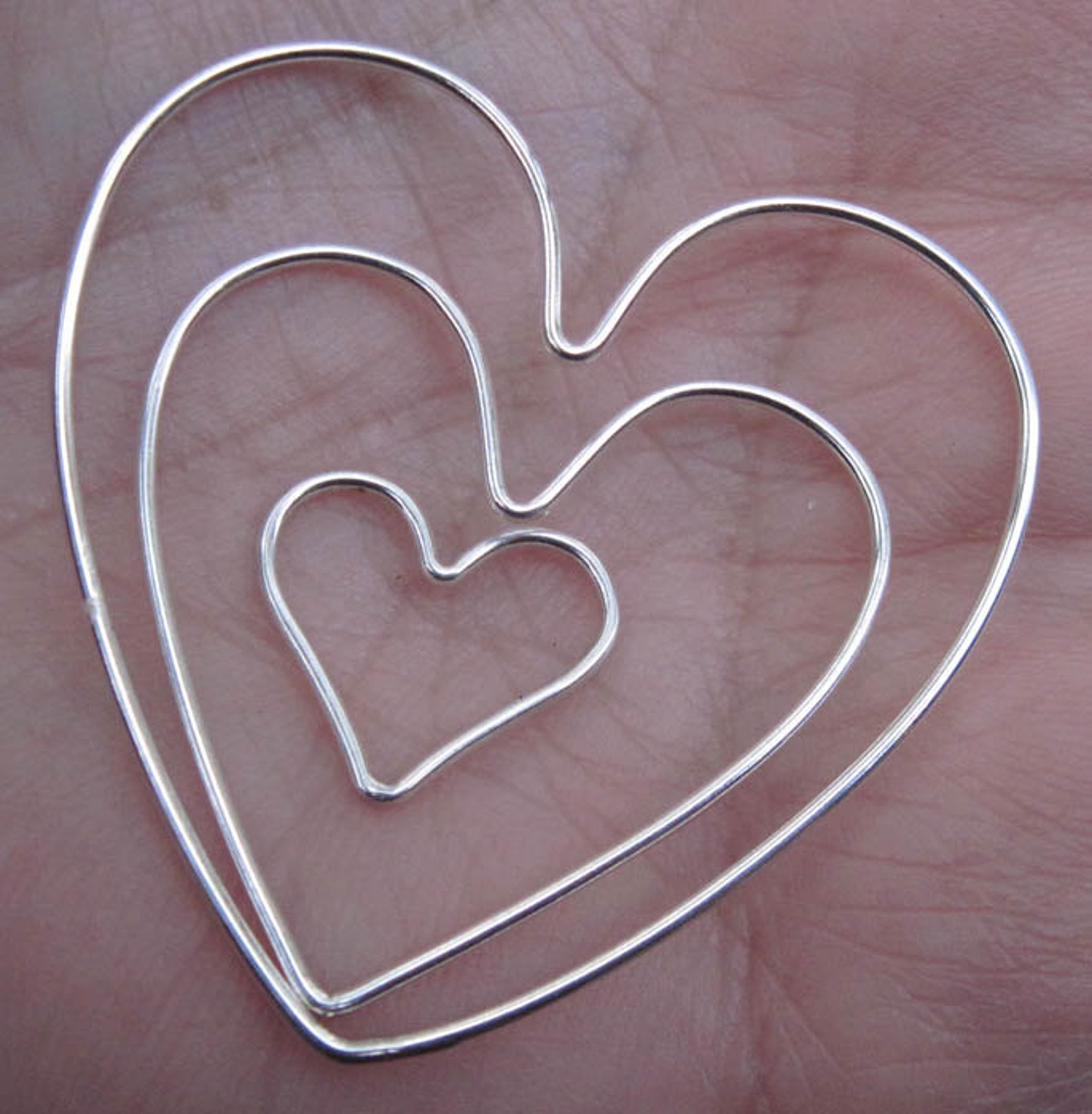 Sterling Silver Heart Frames 2 Sizes - Etsy