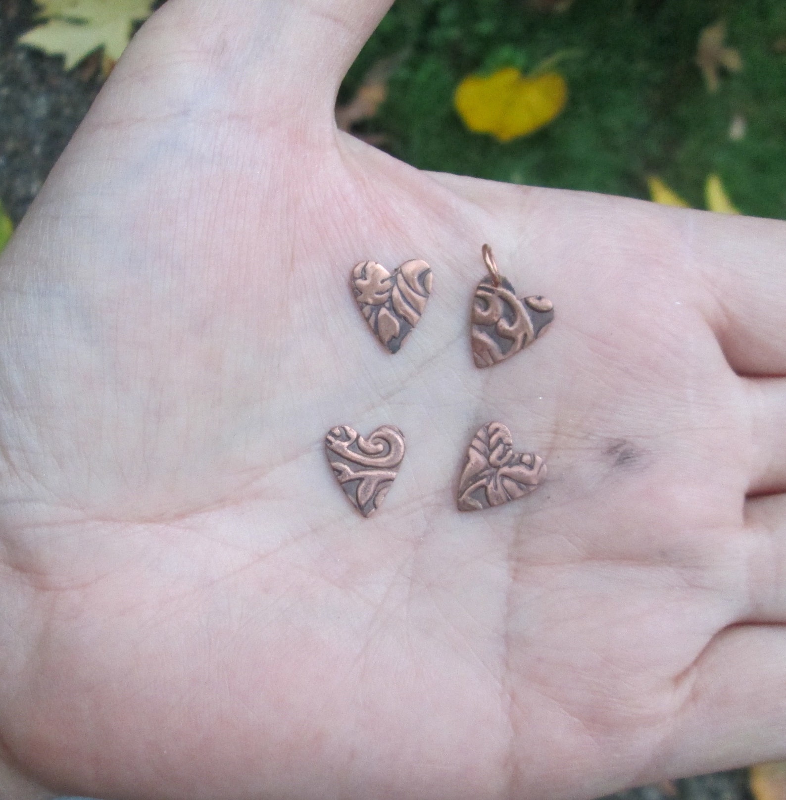 Gold Filled Sterling Silver Copper or Copper Print Long - Etsy