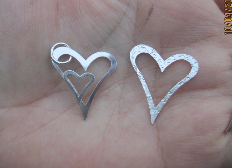 Sterling Silver Large or Small Heart FrameYou choose which | Etsy