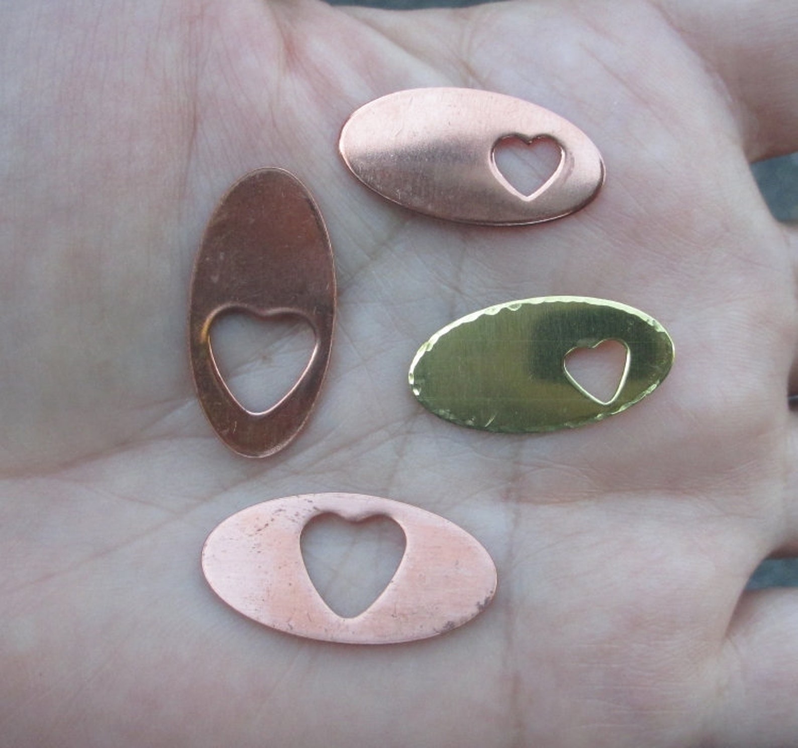 Copper Oval Stampings2 Ovals18 Gauge - Etsy