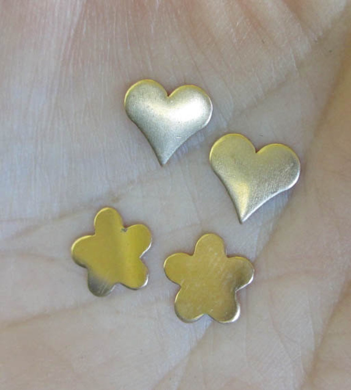 Gold Filled Heart Stampings2 Hearts3/8 or Gold - Etsy