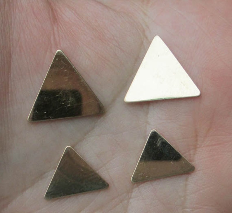 Gold Filled or Rose Gold Filled Triangle - 15mm or 12mm - Etsy
