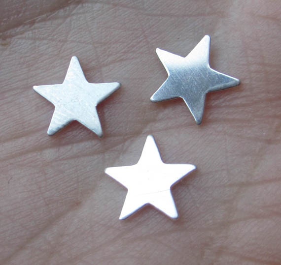 Sterling Silver Stars(size 1/4", 7.7mm or Star Trio) - Etsy