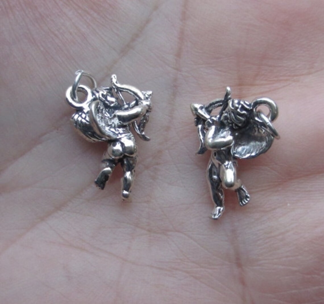 Sterling Silver Cupid Charm(one) - Etsy