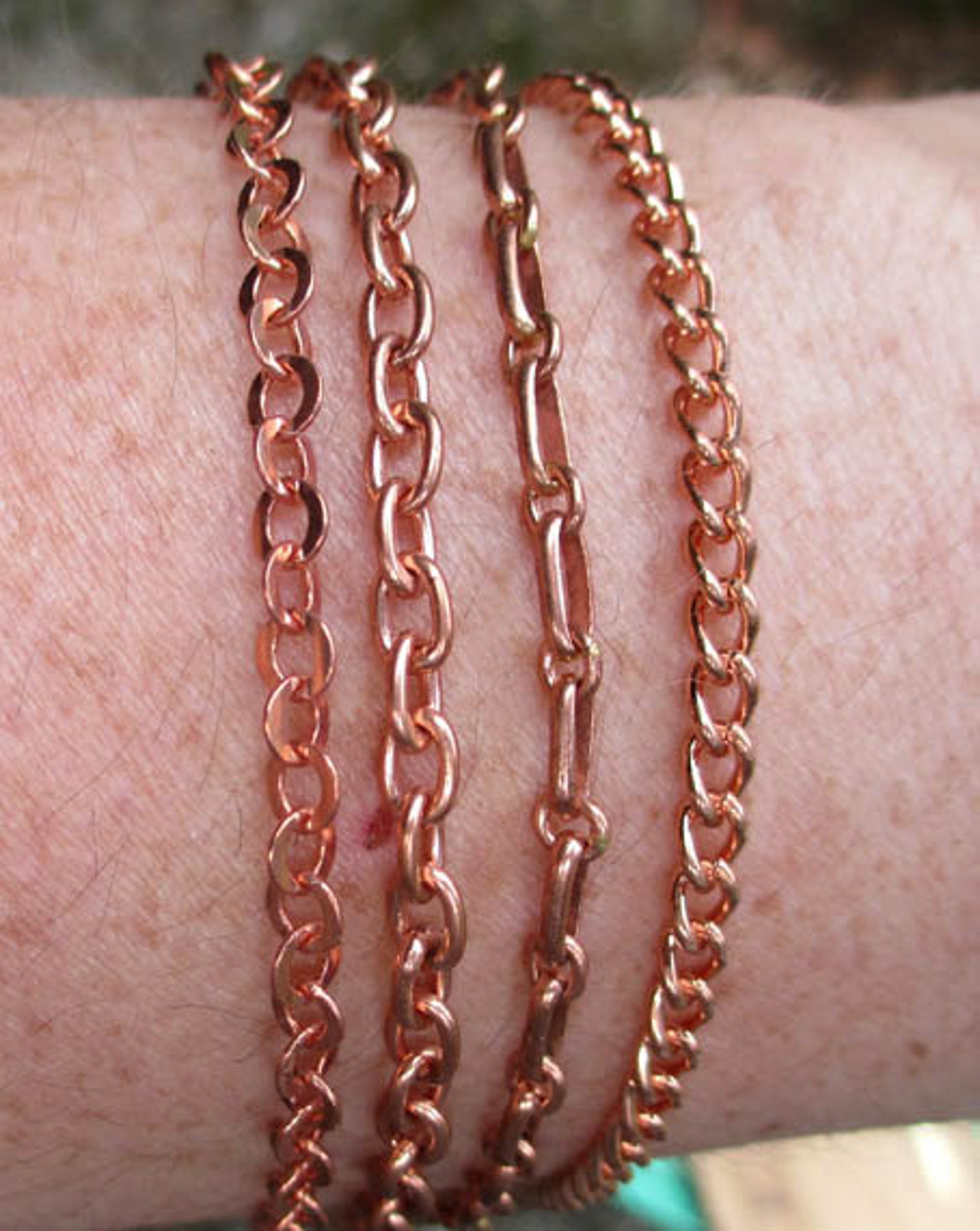 Copper Bracelet Length Chain - You Choose Which One - Etsy