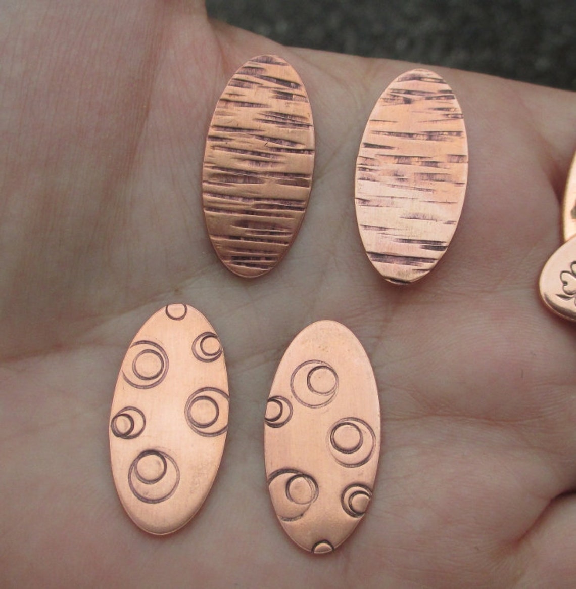Copper Oval Stampings2 Ovals18 Gauge - Etsy