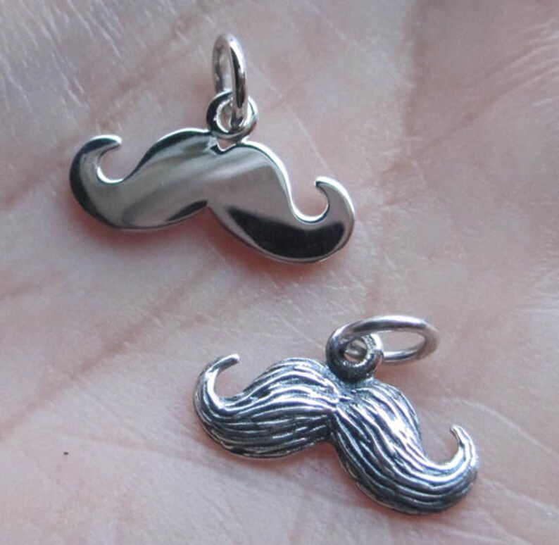 Sterling Silver Mustache Charm(one Charm)you Choose Which Style or Lips ...