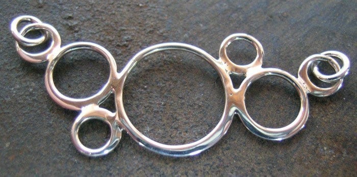 Sterling Silver Bubble Pendantone - Etsy