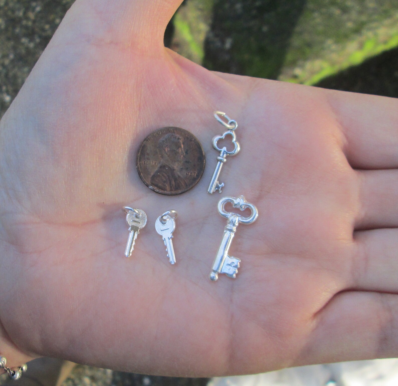 Sterling Silver Key Charms You Choose Which Style and - Etsy