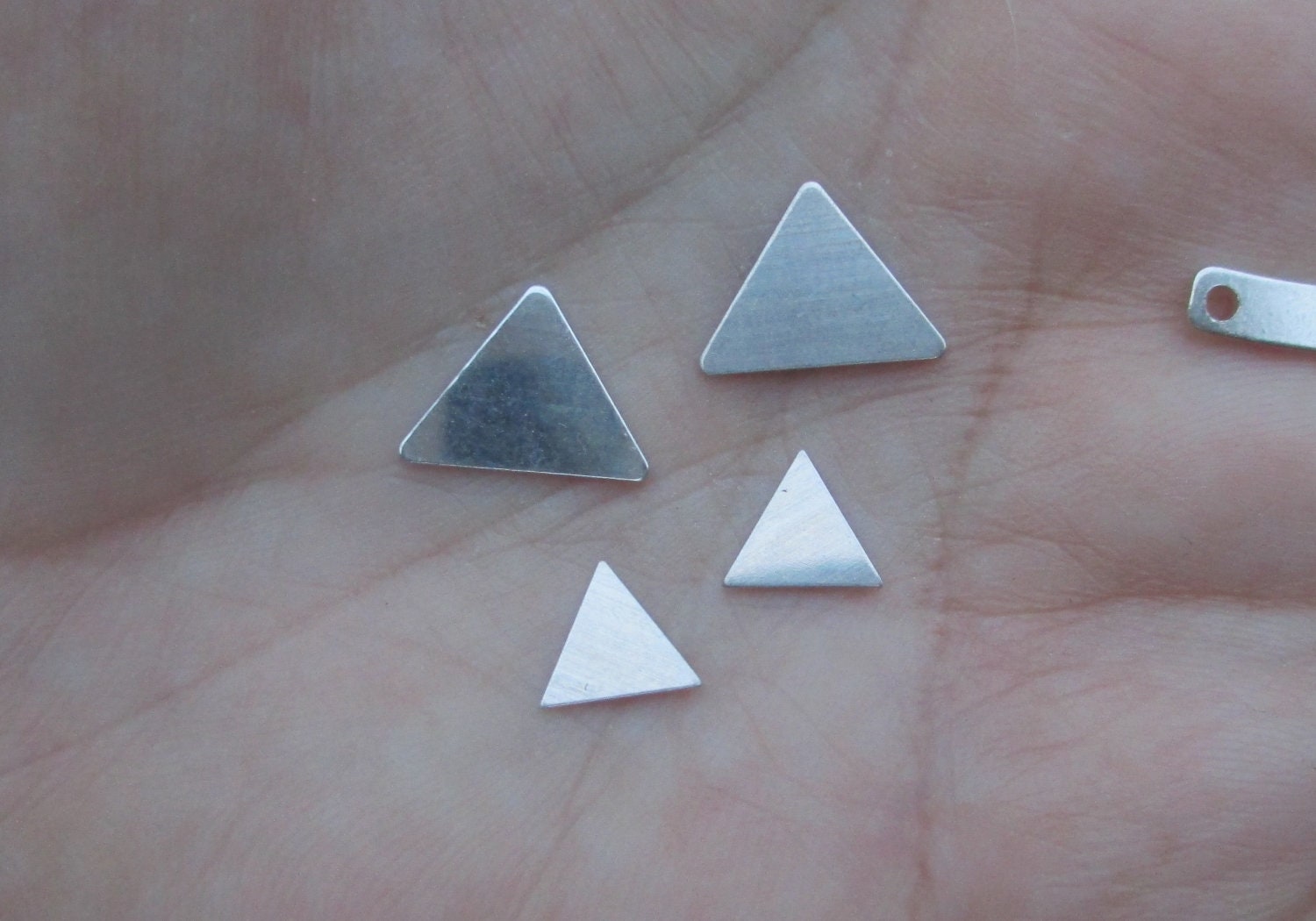 Sterling Silver Triangles12mm 15mm and 19mmdiamond Shape | Etsy