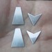 Sterling Silver Pyramid Chevron Diamond Shape or Tiny - Etsy