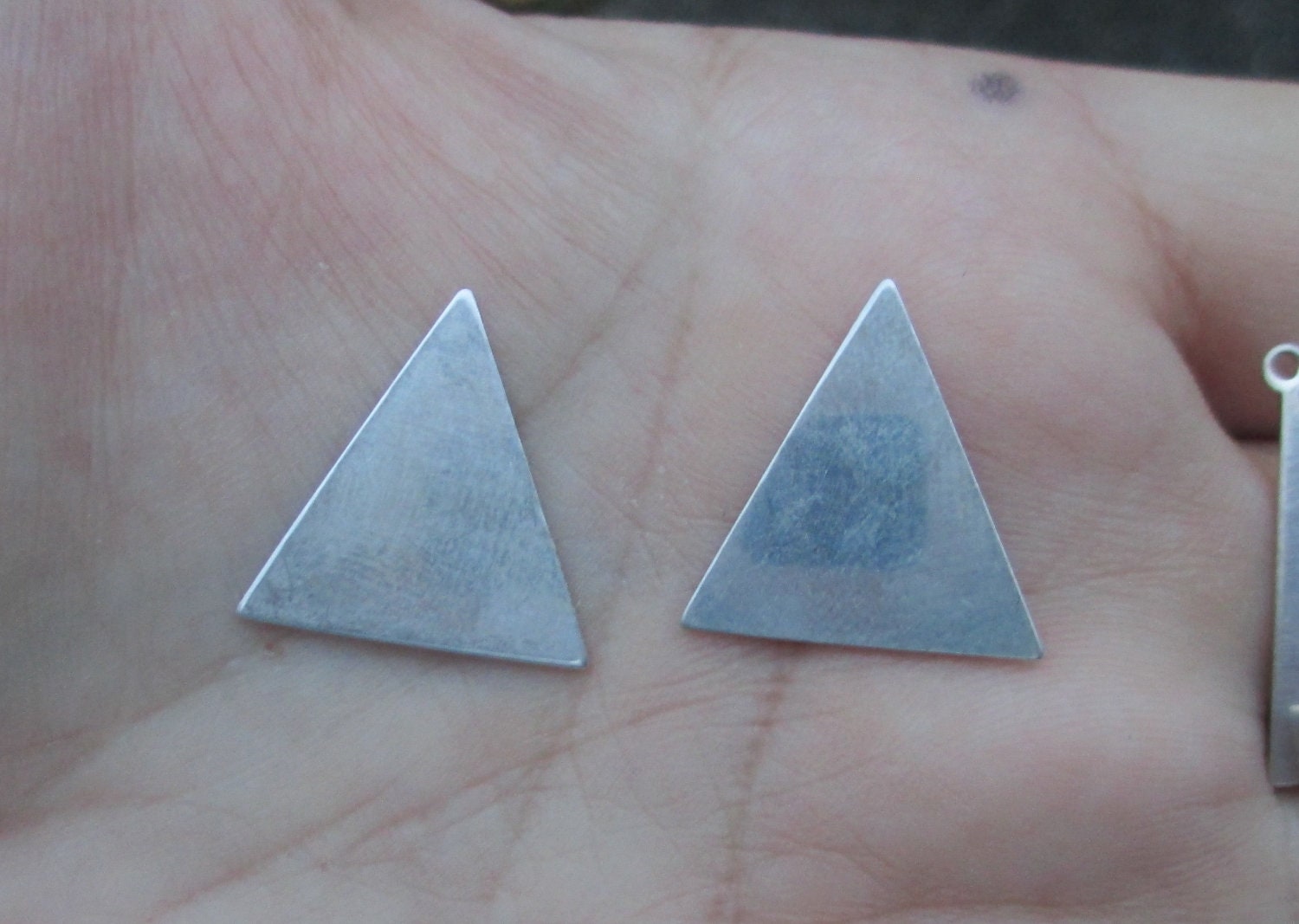 Sterling Silver Triangles12mm 15mm and 19mmdiamond Shape | Etsy