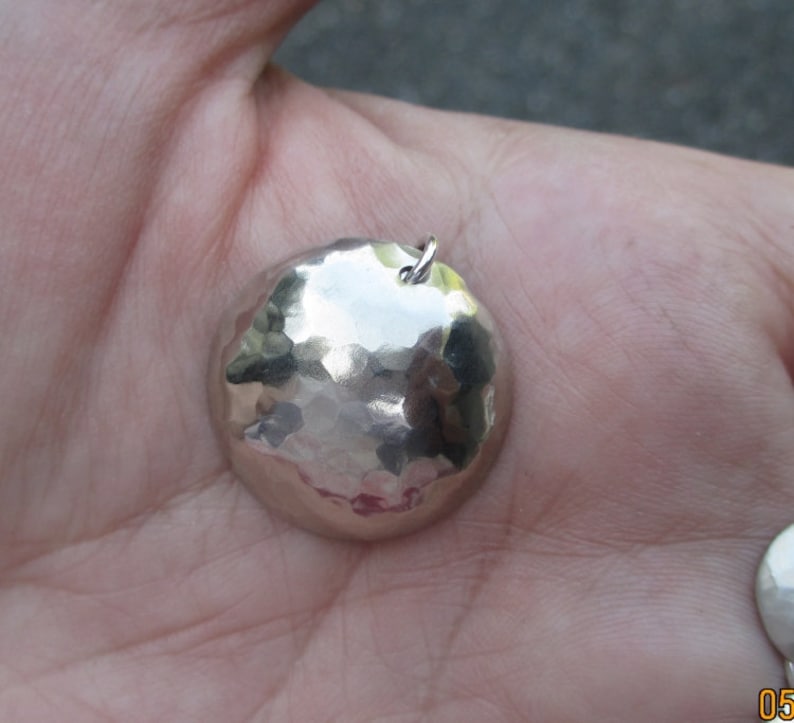 Round Sterling Silver Domed Discs - Matte Finish, or Shiny 3/8" to 1-1/ ...