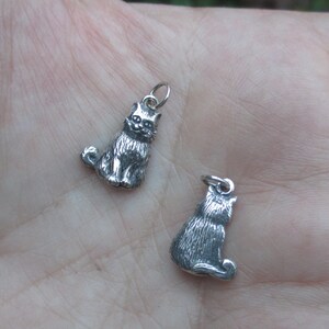 Sterling Silver Cat Stamping, Cat Necklace,dog Necklace, or Cat Charm ...
