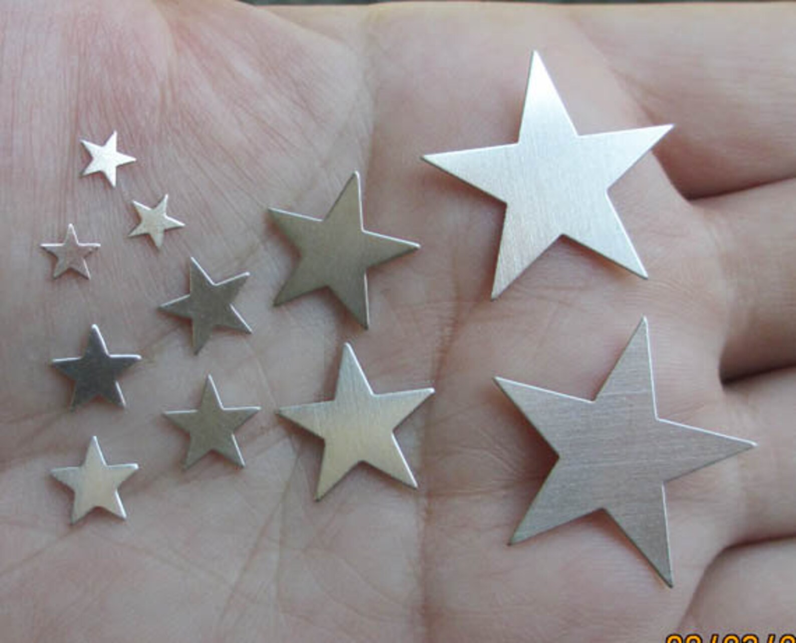 Sterling Silver Star Stampings 1/4 3/8'' - Etsy