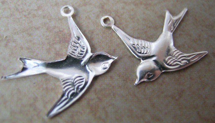 Sterling Silver Bird Charms(you Choose the Quantity) - Etsy