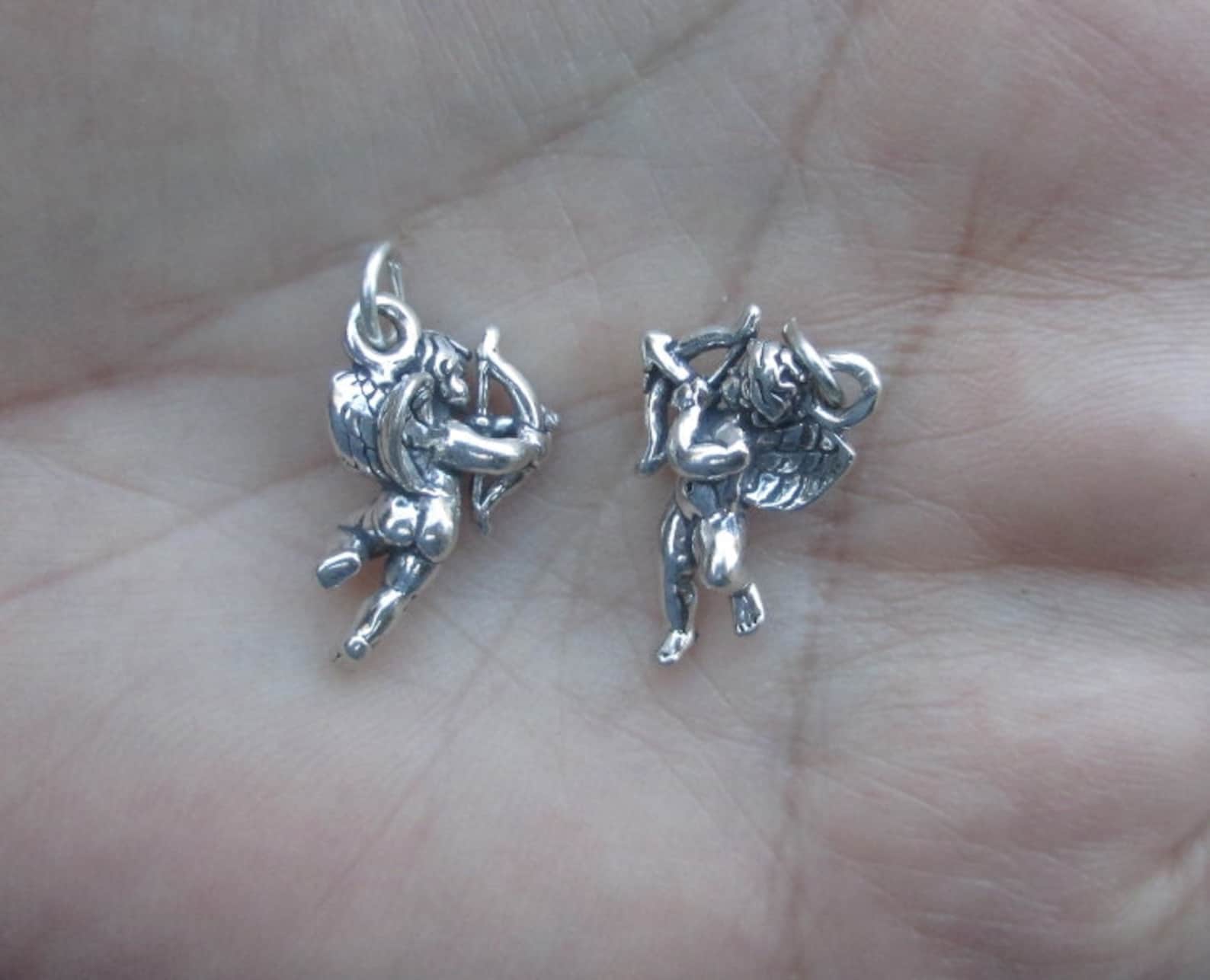 Sterling Silver Cupid Charm(one) - Etsy