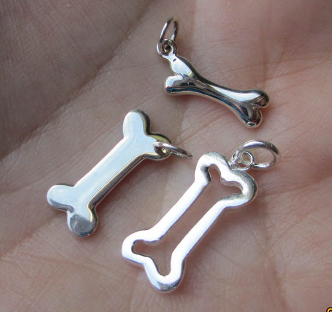 Sterling Silver Dog Bone Charmone Charmyou Choose Which One - Etsy