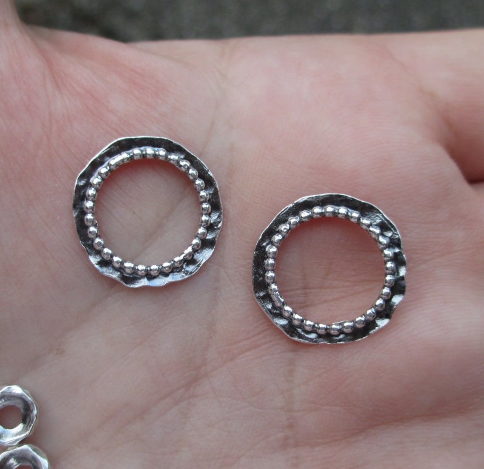 Sterling Silver Washer(one Washer)(three Quarter Inch) With(3/8" C/o ...