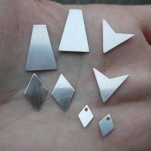Sterling Silver Pyramid, Chevron, Diamond Shape or Tiny Diamond Shape ...