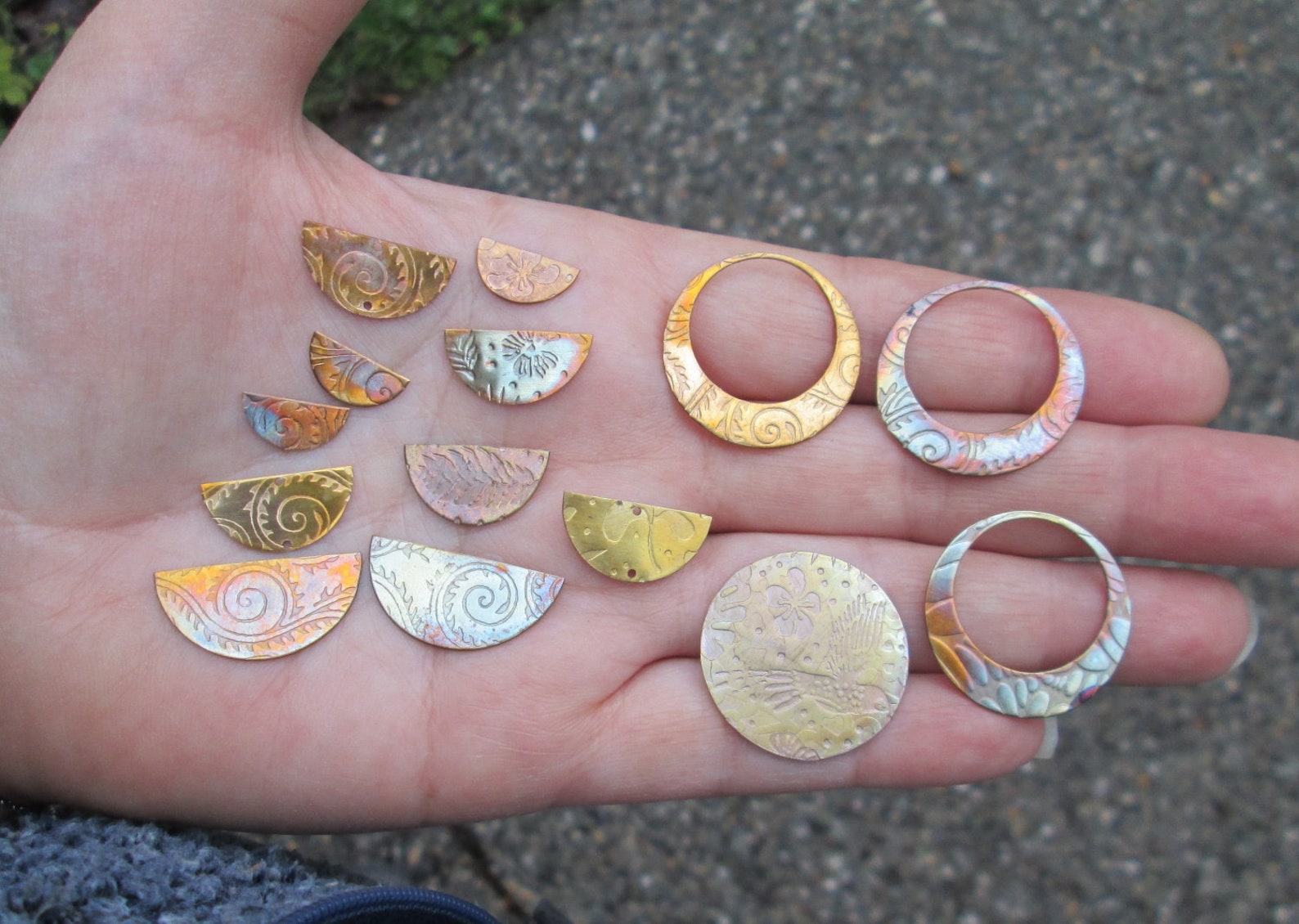 Brass Rolling Mill Designed Half Disc, Hoops or Round Discs - Etsy