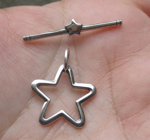 Sterling Silver Star Claspspiral Star or Star Frame You - Etsy