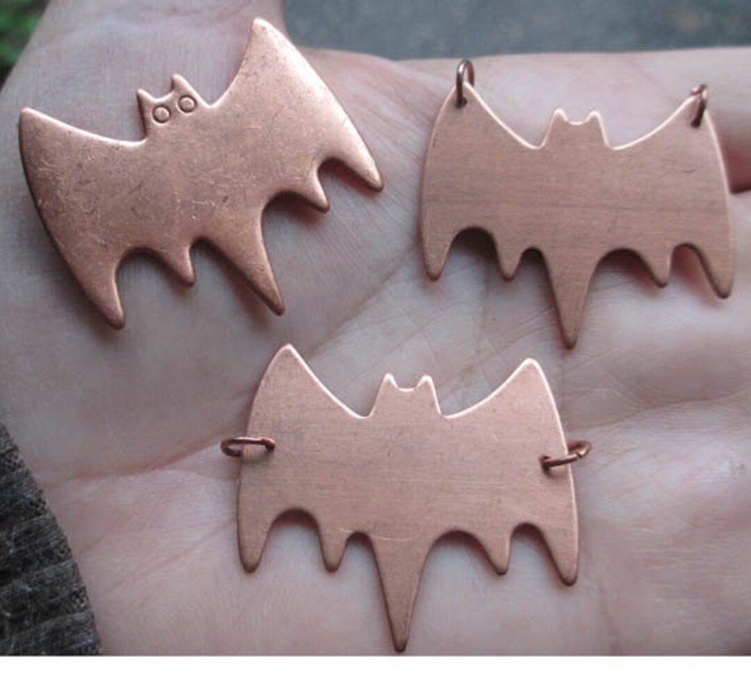 Large Copper Bat Charm/stamping(one Bat) or Necklace - Etsy