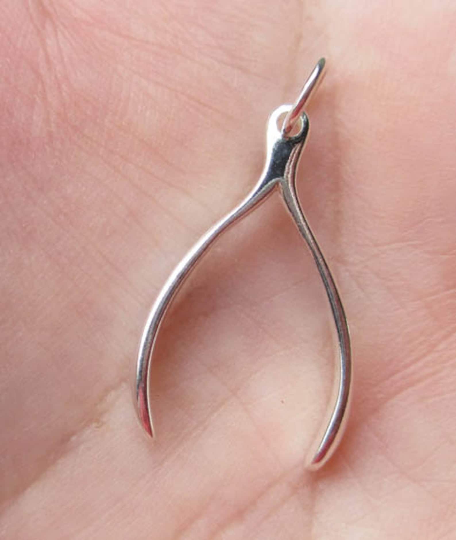 Sterling Silver Wishbone Charmsyou Choose Which Size and | Etsy