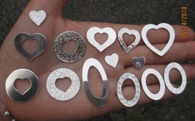 Sterling Silver Heart with Heart Cutout 1 1/8 inchone | Etsy