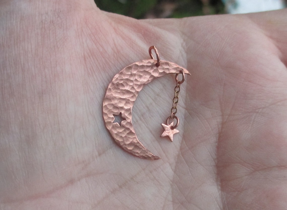 Sterling Silver,copper or Brass Thin Moon Stamping (1 Quantity of 1 ...