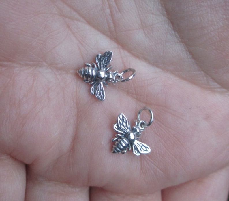 Sterling Silver Honey Bee Charms You Choose the Quantity - Etsy