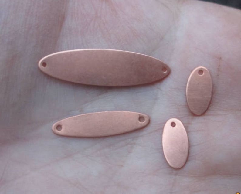 Copper Moon Small Oval Tabs Long Teardrop Wide Teardrop or | Etsy