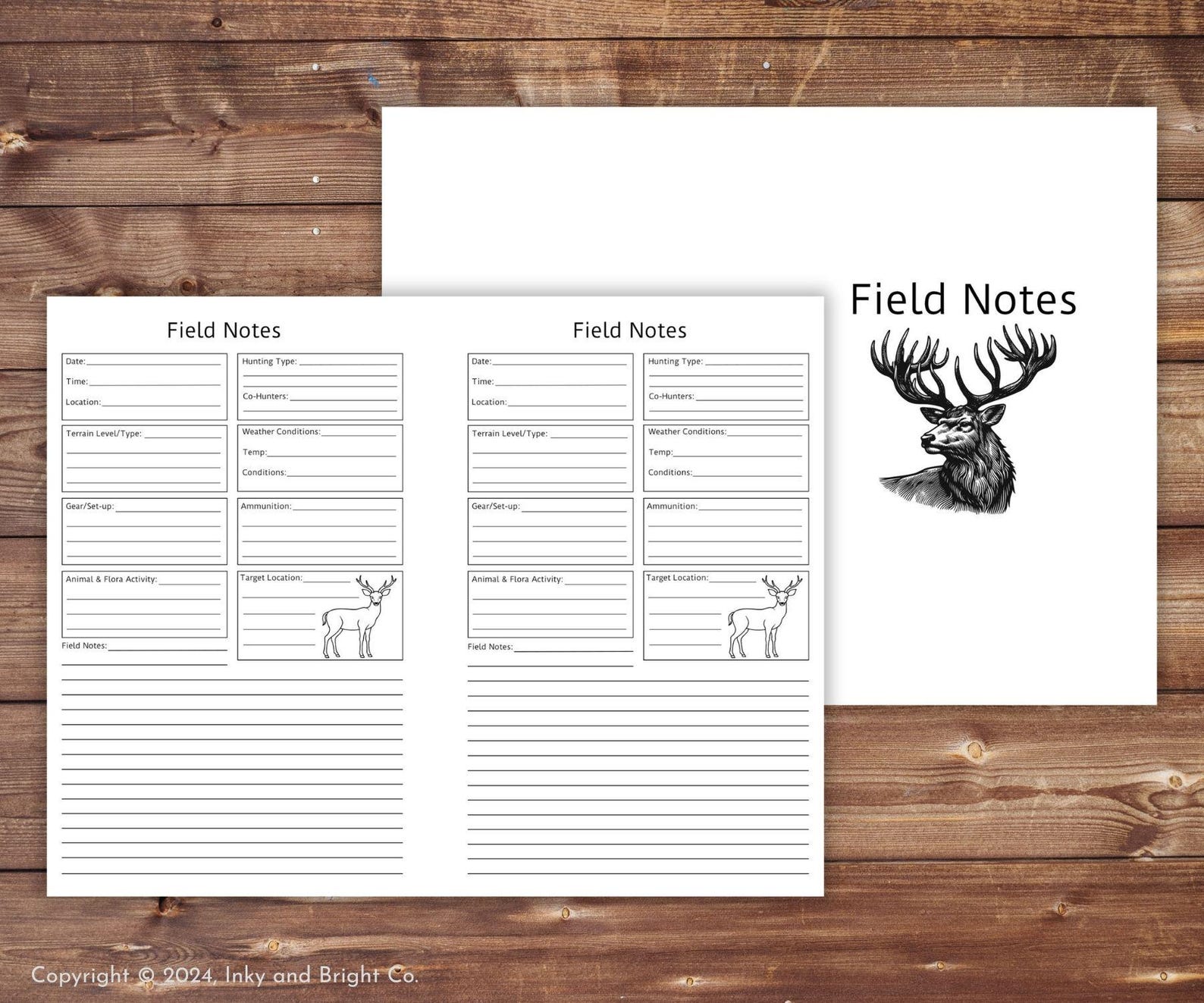 Printable Hunting Log and Tracker, Digital Hunting Record (PDF) - Etsy