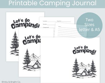 Printable Camping Theme Blank Draw and Write Pages, Homeschool Template ...