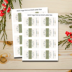 Seasons Greetings Gift Tag: Printable Holiday Tags (PDF) - Etsy