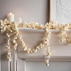 REAL Popcorn Garland Decoration - Handstrung From White Popcorn - Etsy