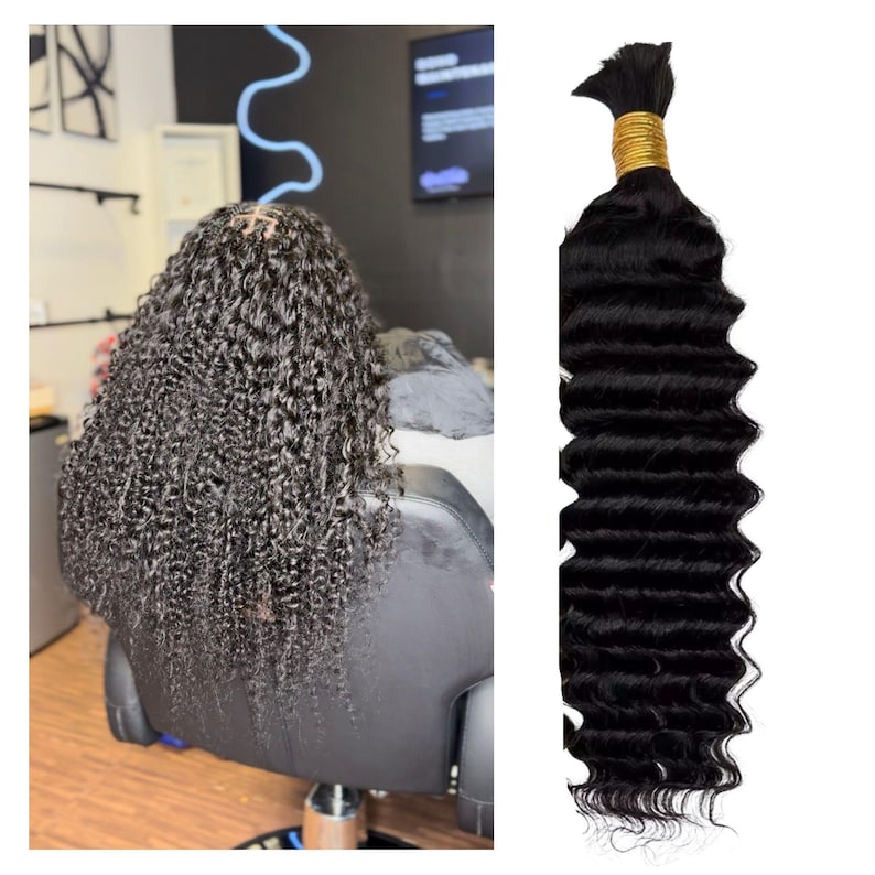 Deep Wave Human Hair Bundle - Creolatouch Boho Braiding Curl (100 Gram ...
