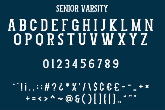 Senior Varsity Font - Etsy