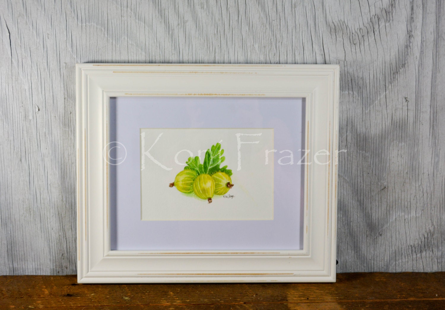 Watercolor Painting of Gooseberries, Indian Gooseberry, Original ...