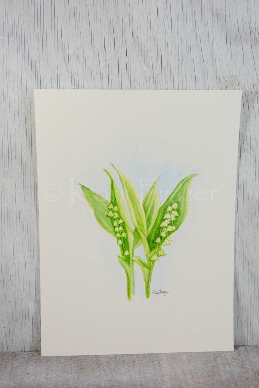 Lily of the Valley, May Birthday Flower, Original Watercolor Painting ...