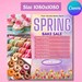 Spring Bake Sale Flyer, Bakery Flyer, Spring Sweet Treats Flyer, Spring ...