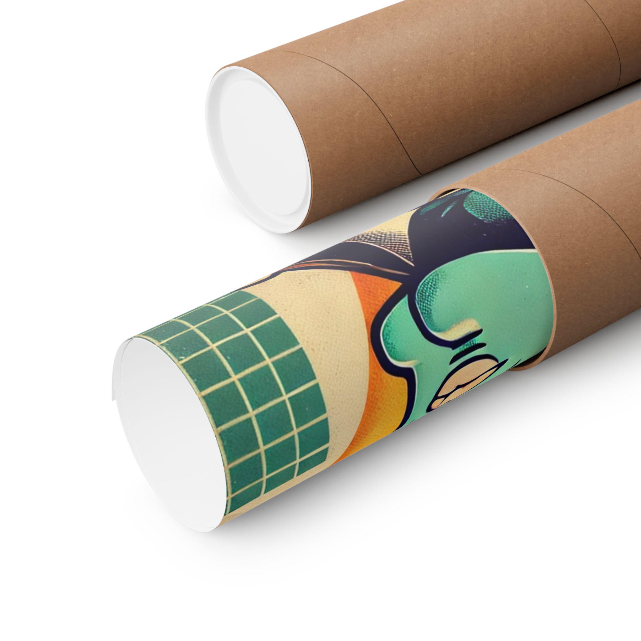 Handsome Squidward Painting Print, Abstract Wall Art, Squidward Canvas ...