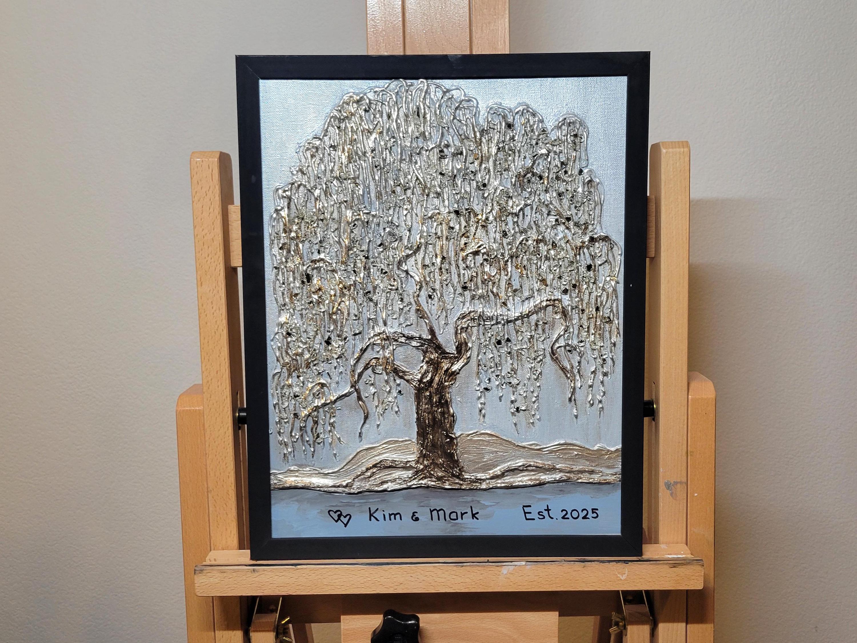 Weeping Willow Tree Original 3D Painting Personalized Anniversary Gift ...