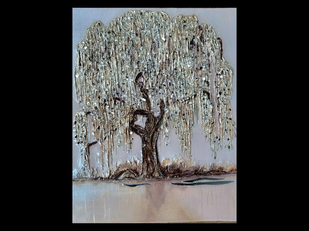Weeping Willow Tree Original 3D Painting Personalized Anniversary Gift ...