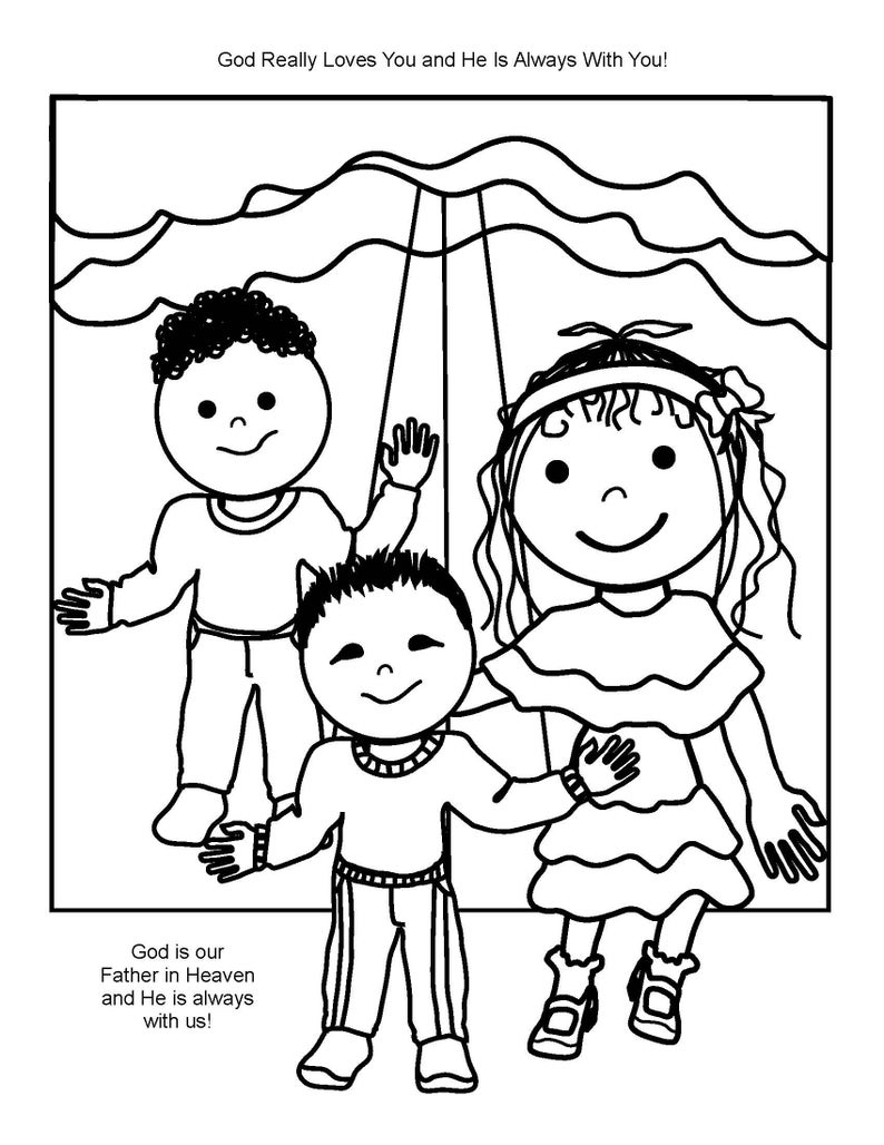 Christian Child Coloring Book! God Really Loves You Coloring Book ...